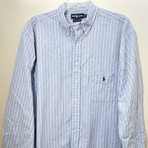 Ralph Lauren | Shirts | Polo Ralph Lauren Mens Bluewhite Stripe Long ...